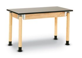Boson Adjustable Height Science Table - Oak Legs - NSLT-G-W | K-Log