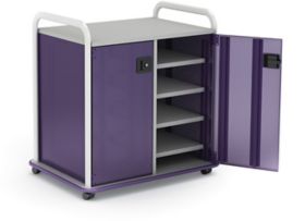 33"Wx34"H Edison 2-Column Mobile Shelf Storage Cabinet - PMR-DC3S | K-Log