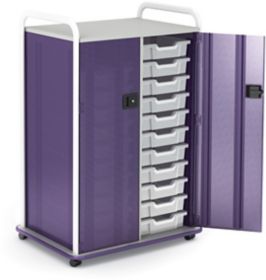 33"Wx46"H Edison 2-Column Mobile Tote Storage Cabinet - PMR-DC4T | K-Log