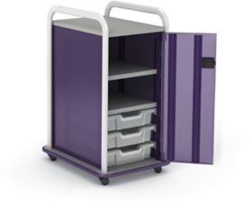 17"Wx34"H Edison Mobile Combo Storage Cabinet - PMR-SC3C | K-Log