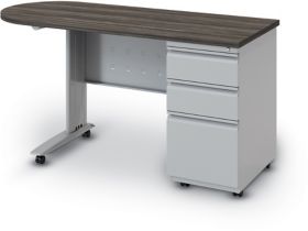 Adapta 60"Wx24"D Peninsula Instructor Desk - RAC-TPS60 | K-Log