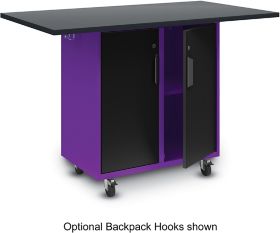 54"Wx30"D Exchange Phenolic Makerspace Single-Sided Worktable w/ (8 ...