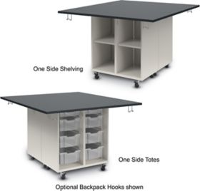 KI: Ruckus® Double-Faced 2x2 Cubby and Tote Storage, (6) 6" and (2) 3 ...