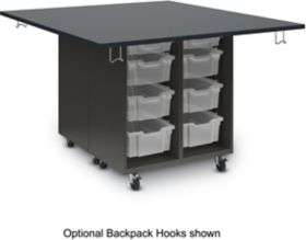 KI: Ruckus® Double-Faced Tote Storage, (12) 6" and (4) 3" Totes, Open ...