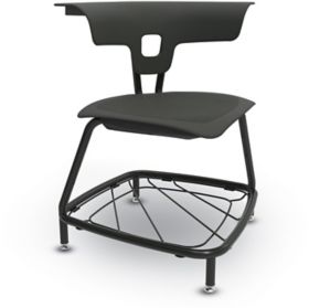 KI: Ruckus® Stack Chair with Bookrack and Glides | RKU100H18BR NFR GPL