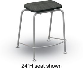 Groove® Vinyl Backless Stool w/ Footrest - SRVE-LU | K-Log