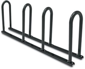 Inverted Round U-Shaped Bike Rack - Four 14-1/2"D Loops with Surface ...