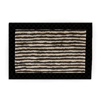 MacKenzie-Childs | Black Braided Stripe Jute Rug - 2' x 3'