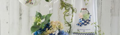 MacKenzie-Childs | Hydrangea Tea Kettle Dish Towel