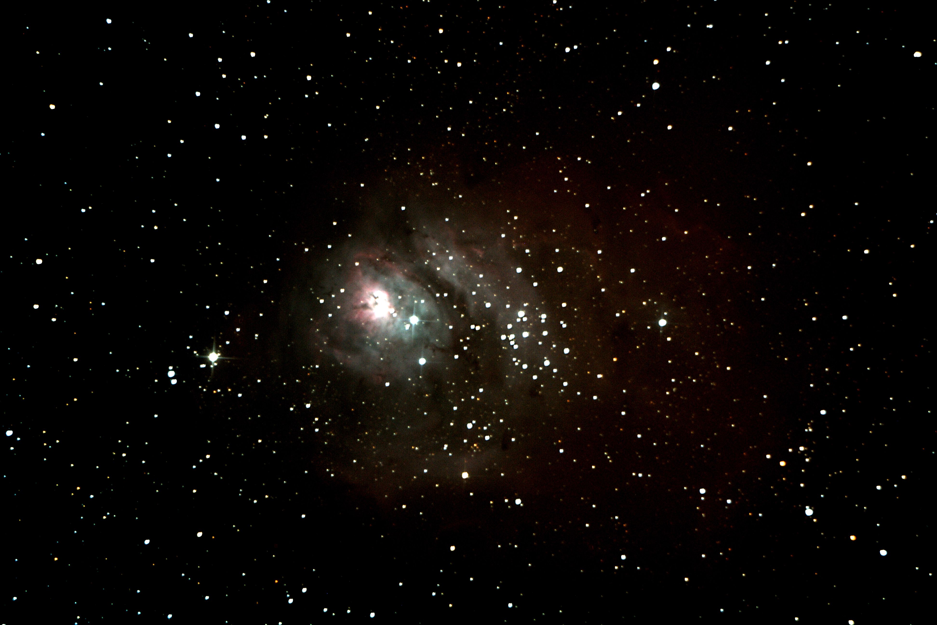 Lagoon Nebula Through Telescope