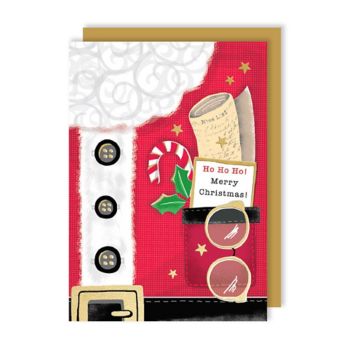 Santa's Pocket Christmas Card | Paper Source