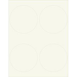 Eco-White 4 inch Round Printable Labels | Paper Source