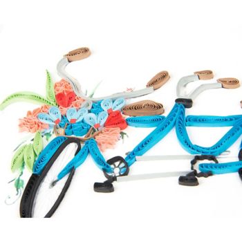 Paper Source Quilling Tandem Bicycle Anniversary Card | Bethesda Row