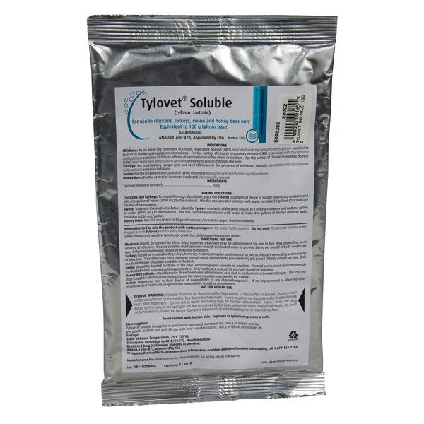 Tylovet Soluble Powder 100 gm - KVSupply.com