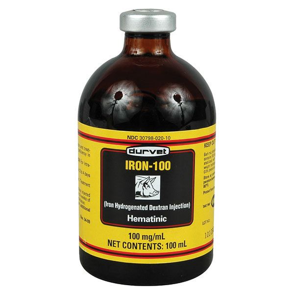 Iron Dextran Injection 100 cc Vial - StateLineTack.com