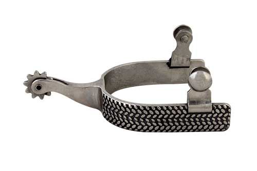 Western SS Rope Wide Rosebud Mens Spurs - Horse.com