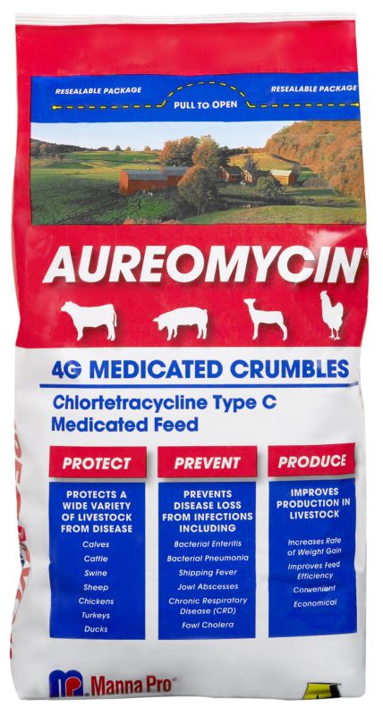 Aureomycin 4G Medicated Crumbles - StateLineTack.com