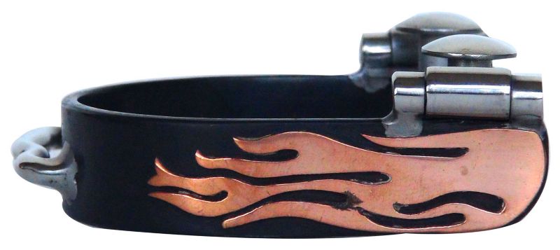 Western BS Copper Flame Bumper Spurs - StateLineTack.com