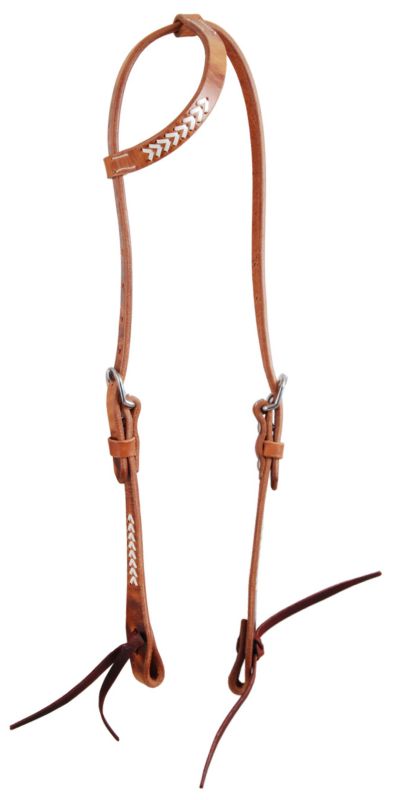 Oxbow Nevada Slip Ear Headstall w/Rawhide Weaving - StateLineTack.com