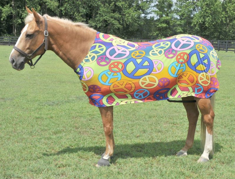 Gatsby Printed Lycra Full Sheet Peace Sign - StateLineTack.com