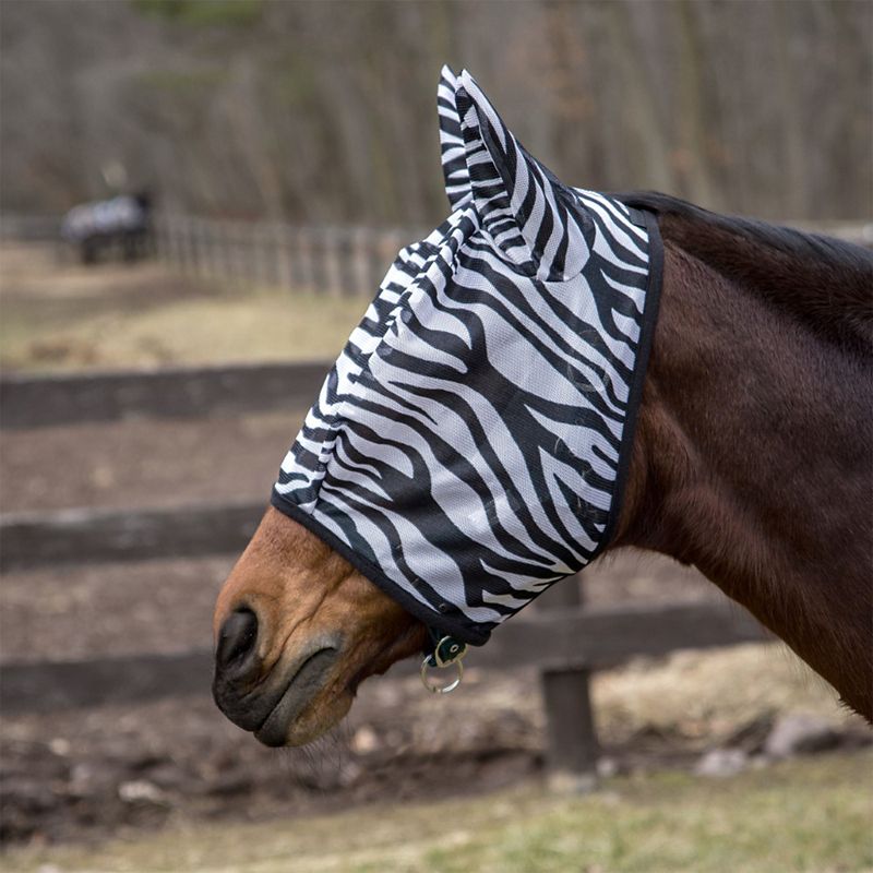 TuffRider Comfy Plus Zebra Fly Mask - StateLineTack.com