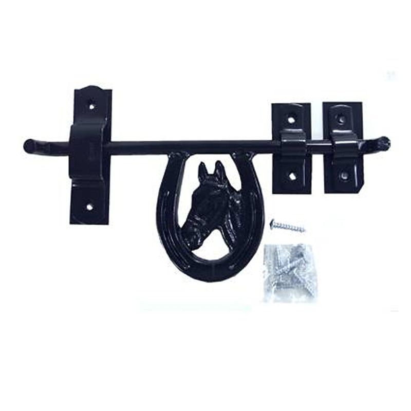 Fancy Barn Door Latch Black - StateLineTack.com