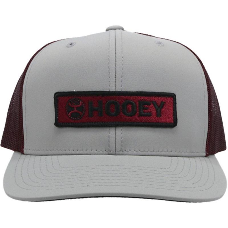Hooey Lockup Trucker Cap Maroon/Black Patch - StateLineTack.com ...