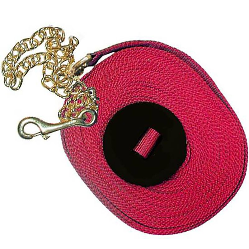 Lunge Line W/Donut Red 25ft - Horse.com