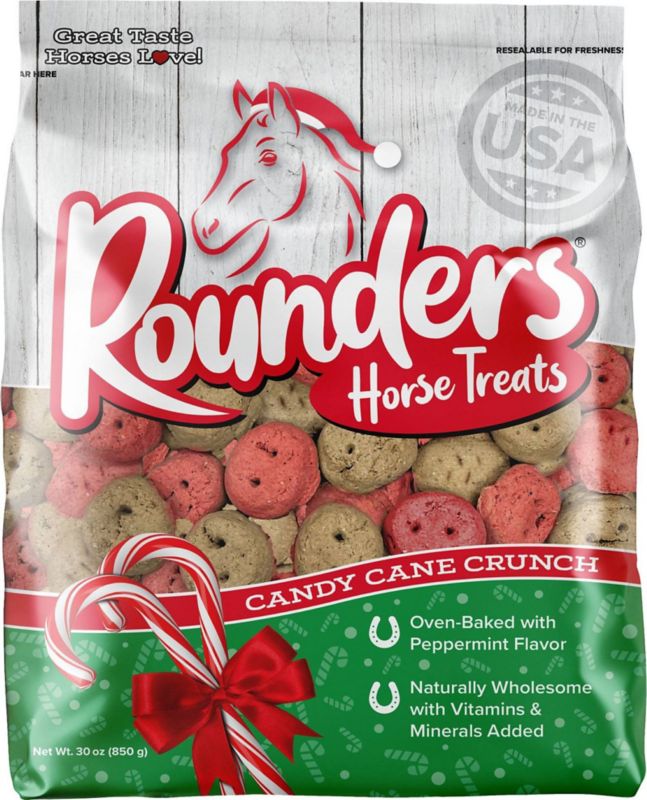 Rounders Candy Cane Crunch Horse Treats - StateLineTack.com