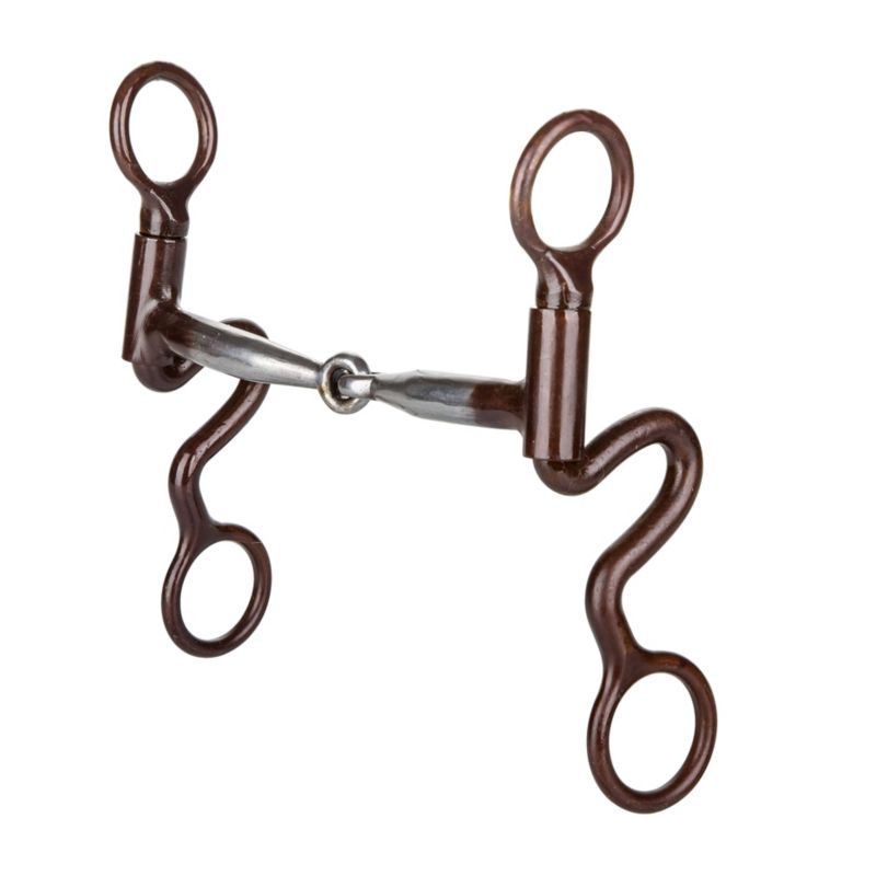 Tabelo S-Shank Smooth Snaffle Bit 5 Brown - KVSupply.com