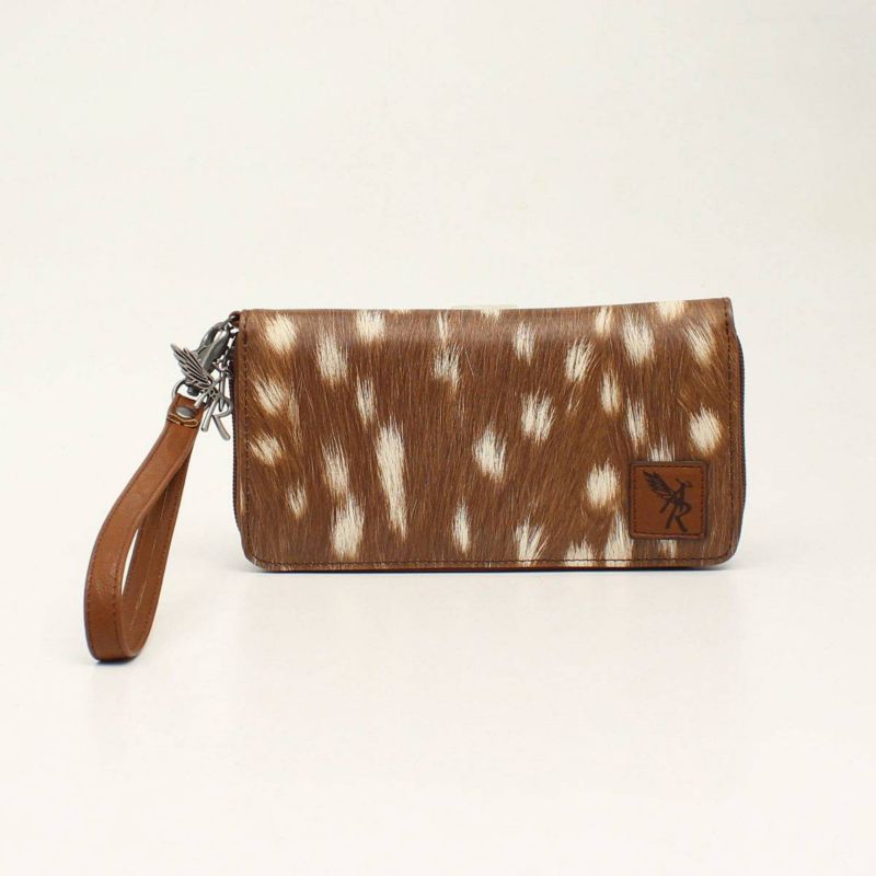 Angel Ranch Zip Deer Clutch Wallet 71/2 x 1/2 x 4 - StateLineTack.com