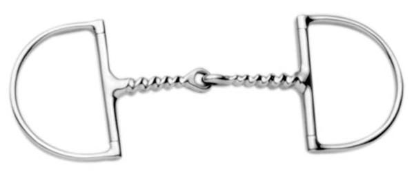 Korsteel Twisted Corkscrew Dee Ring Snaffle Bit - StateLineTack.com
