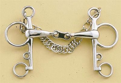 Centaur French Mouth Pelham W Chain - StateLineTack.com