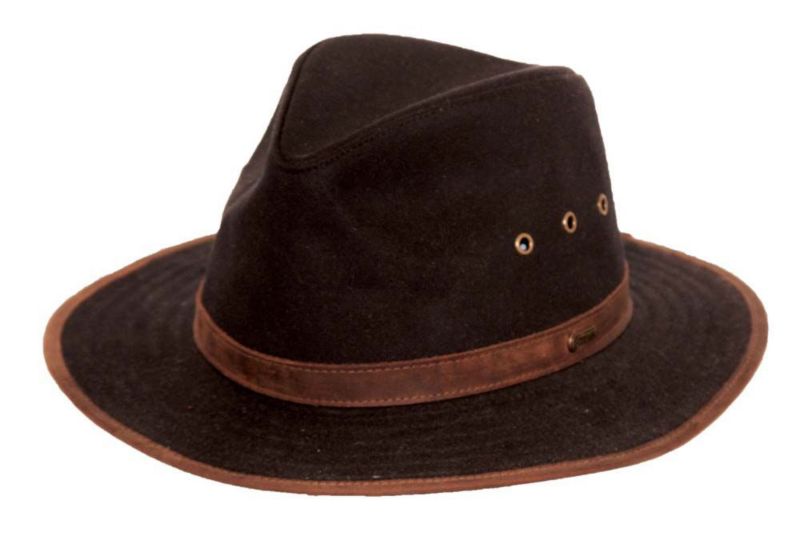 Outback Oilskin Madison River Hat X-Large Brown - StateLineTack.com