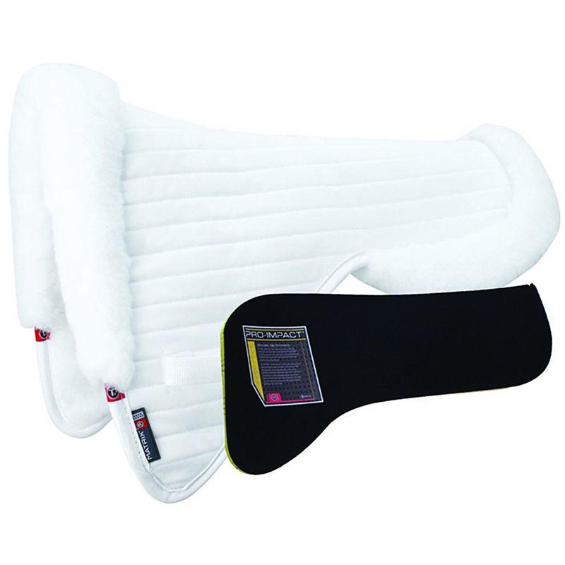 Ergonomic Coolback Half Pad/ProImpact Insert M Wht - StateLineTack.com