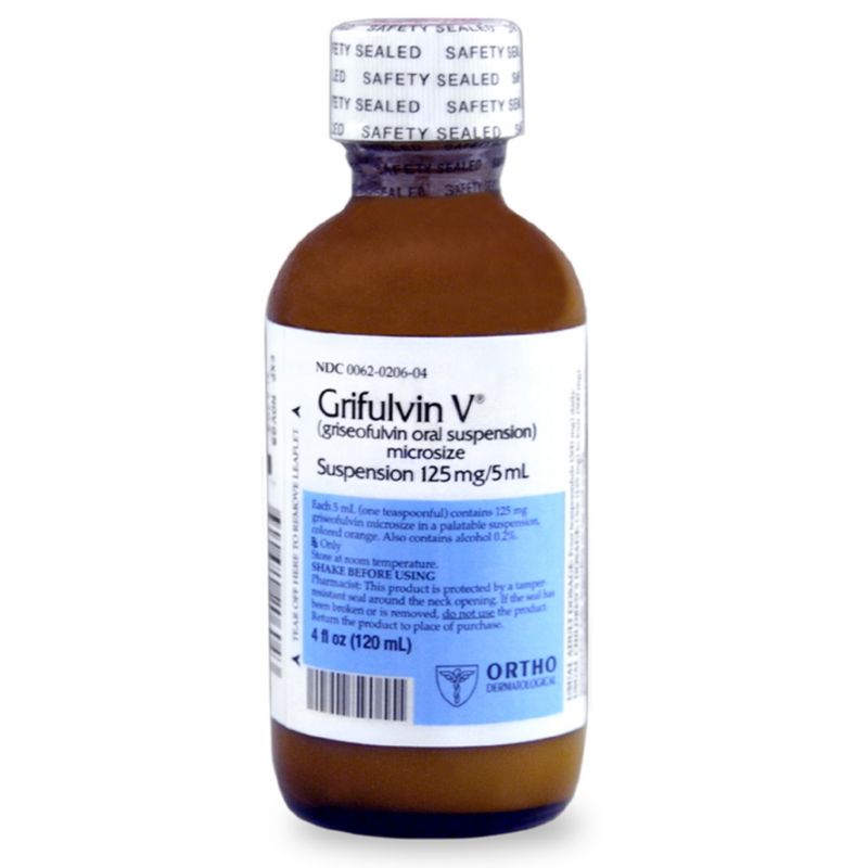 Griseofulvin Suspension 125mg/5ml 120ml - KVSupply.com
