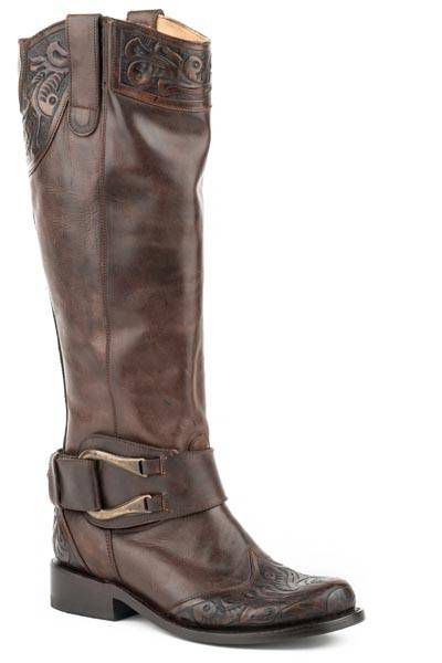Stetson Ladies Paisley Rnd Toe Tall Boots - StateLineTack.com