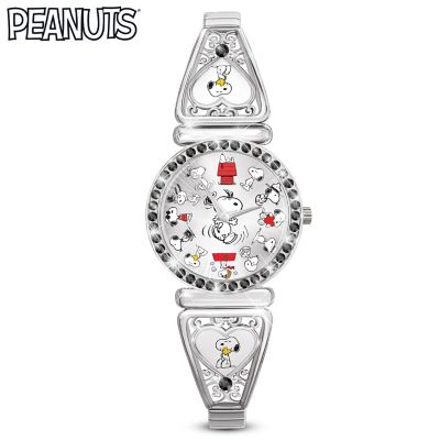 PEANUTS Happiness In Moments Womens Stainless Steel Watch Featuring A ...