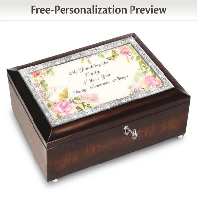 Keepsake Music Box: Granddaughter, I Love You Always Personalized ...