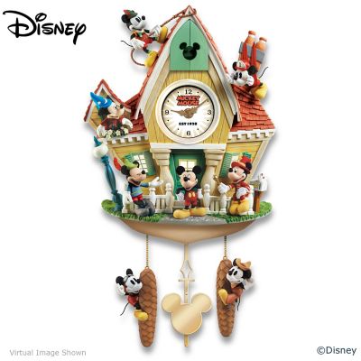 Disney Mickey Mouse Through The Years Illuminated Cuckoo Clock
