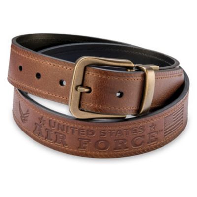 U.S. Air Force Pride Mens Reversible Leather Belt Embossed With The ...