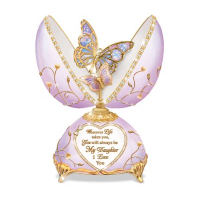 Daughter, Wherever Life Takes You Porcelain Faberge-Inspired Egg-Shaped ...