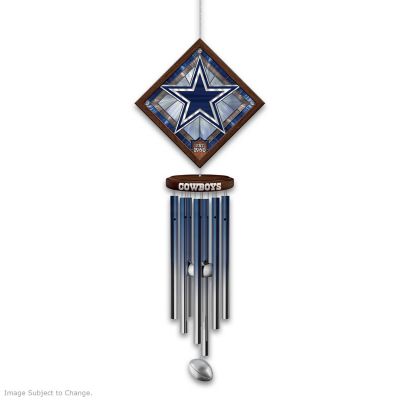 Dallas Cowboys Outdoor Wind Chime Featuring 8 Ombre-Finished Metal Wind ...