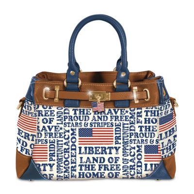 All American Handbag With Adjustable Shoulder Strap Featuring Pebbled ...