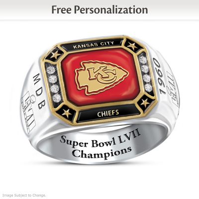 Kansas City Chiefs Super Bowl LVII Mens Personalized Commemorative NFL Ring