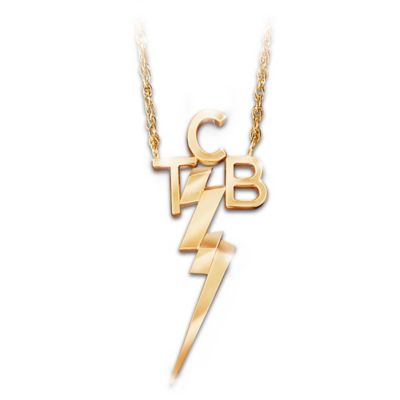 TCB 18K Gold-Plated Necklace Inspired By An Elvis Original