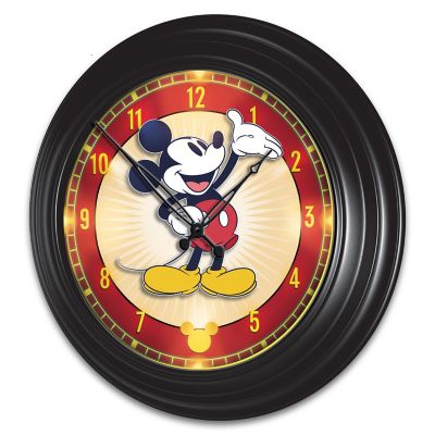 Disney Mickey Mouse Illuminated Atomic Wall Clock