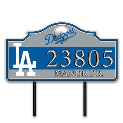 Los Angeles Dodgers Personalized Outdoor Address Sign