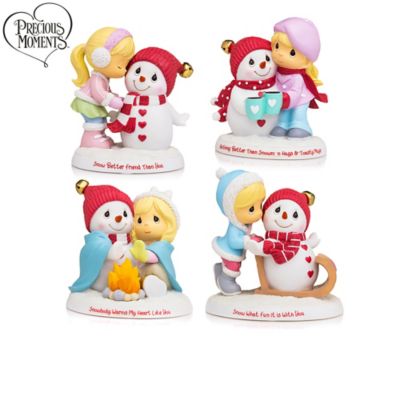 Precious Moments Snow Buddies Hand-Painted Snowman Figurine Collection ...