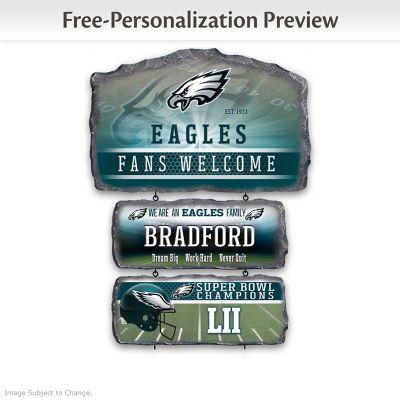 Philadelphia Eagles Personalized NFL Welcome Sign Collection Featuring ...